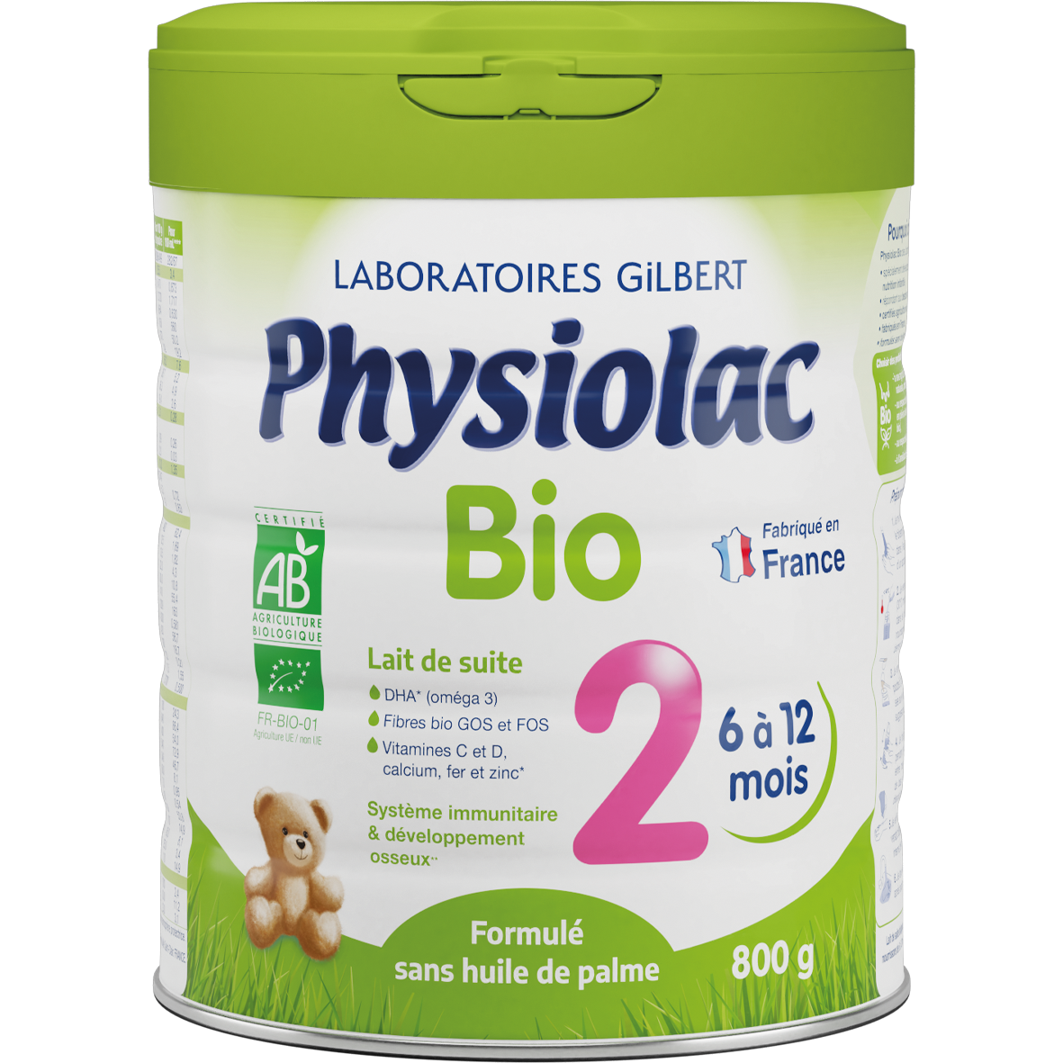 Physiolac : Lait infantile Bio pour Bébé fabriqué en France