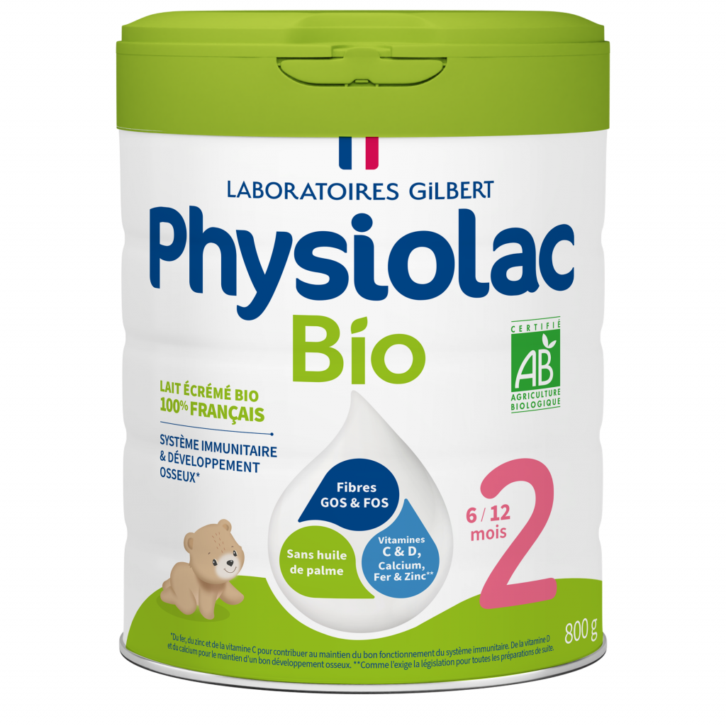 Physiolac : Lait infantile Bio pour Bébé fabriqué en France